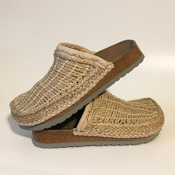 Birkenstock | Shoes | Birkenstock Betula Woven Straw Jute Rafia Raw Tan ...